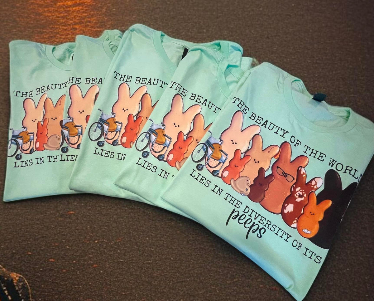 All Peeps Are Welcome – A Tee Celebrating Love & Diversity-Mint – LICT ...