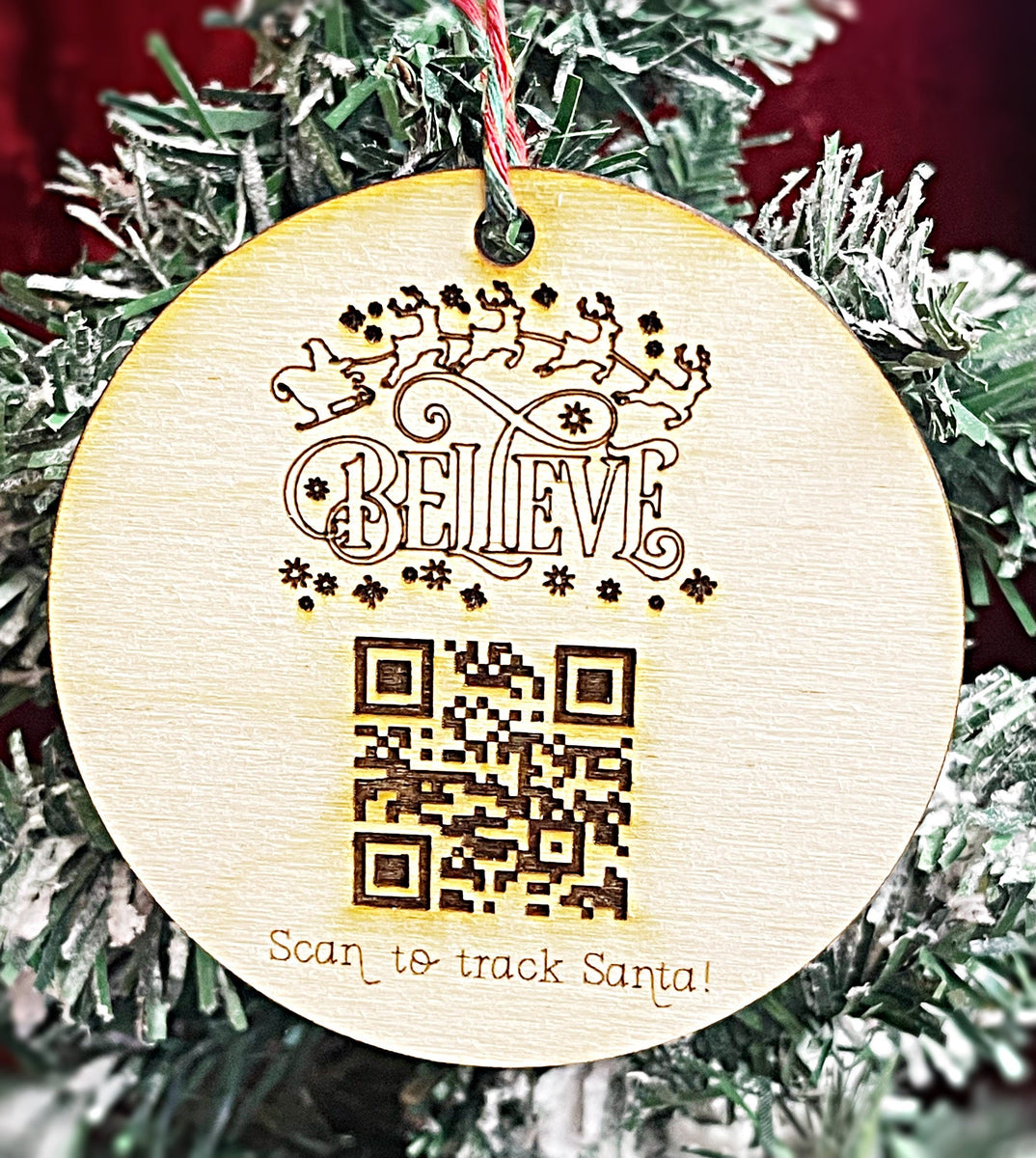 Santa Tracker QR Code Ornament – LICT Apparel + Accessories
